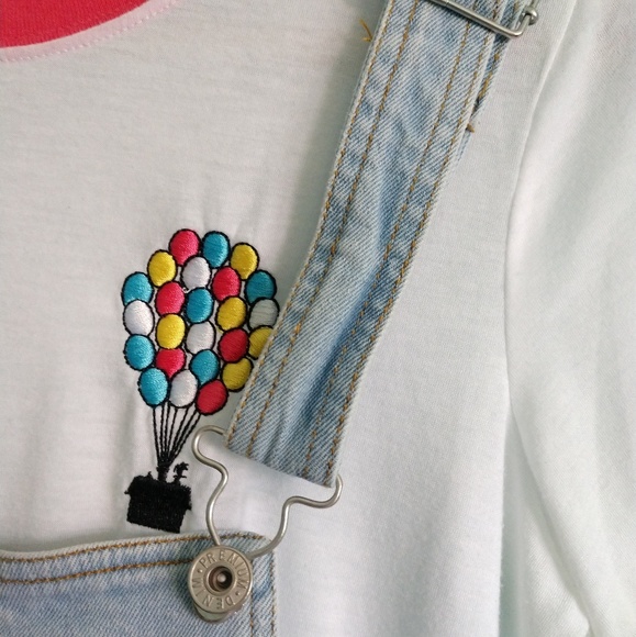 Love Tree | Bottoms | Love Tree Denim Overall Shorts M Pixar Tee | Poshmark